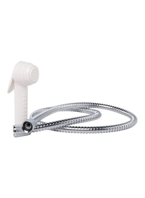 Grohe 2-Piece Hose And Shower Head Shattaf Set Silver/White 12 ...