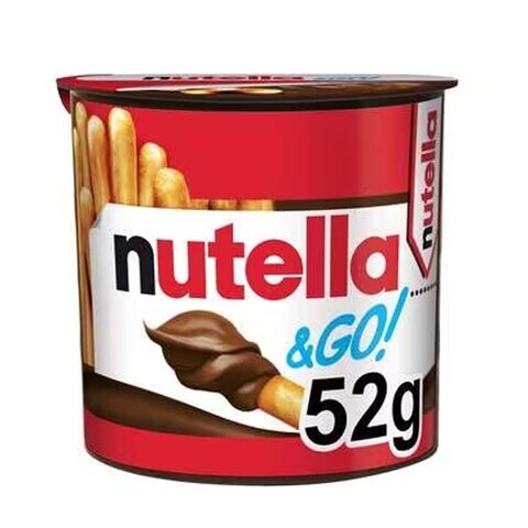 Nutella GO Chocolate Hazelnut Spread with Breadsticks, 1 Pack, 52g ...