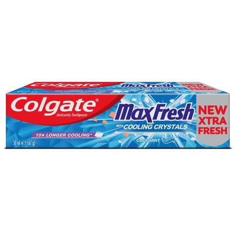 Colgate Max Fresh Gel Toothpaste Cool Mint Blue 50ml Travel Size price ...
