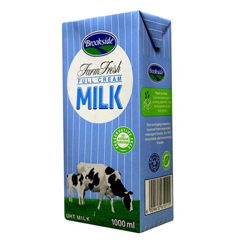 Buy Brookside Whole Milk 1L x Pack of 12 - Long Life Online - Carrefour ...