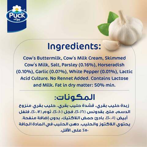 Puck Soft Cream Cheese Garlic & Herb Spread 200g Online | Carrefour KSA