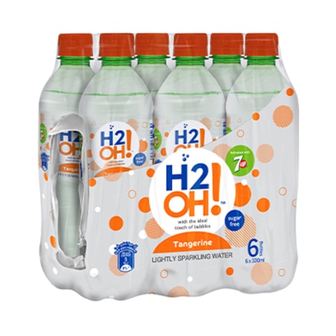 Buy H2Oh Sparkling Tangerine Water 330ML X Pack Of 6 Online - Shop Beverages on Carrefour Lebanon