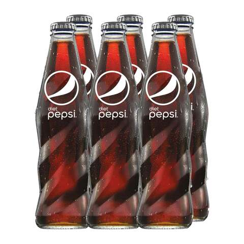 Diet Pepsi, Carbonated Soft Drink, Glass Bottle, 250ml x 6 price in ...