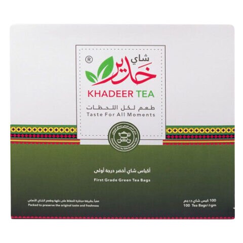 Khadeer Tea - First Grade Green Tea, 1.5g x100 Online | Carrefour KSA
