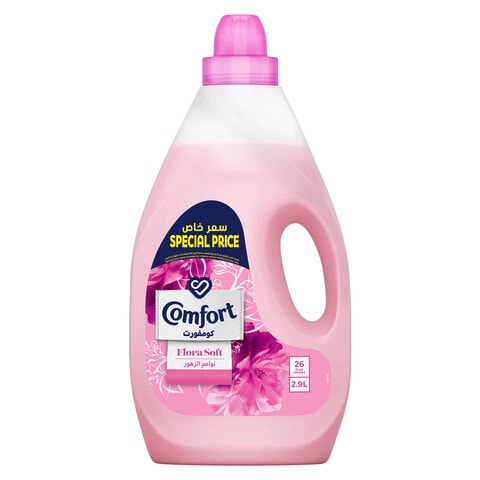 سعر Comfort Flora Soft Fabric Softener Pink 2.9L فى الامارات | كارفور ...