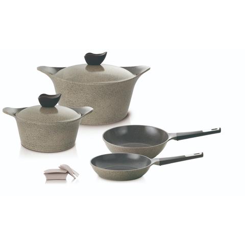 Neoflam Aeni Cookware Set Beige Marble 8 PCS price in UAE | Carrefour ...