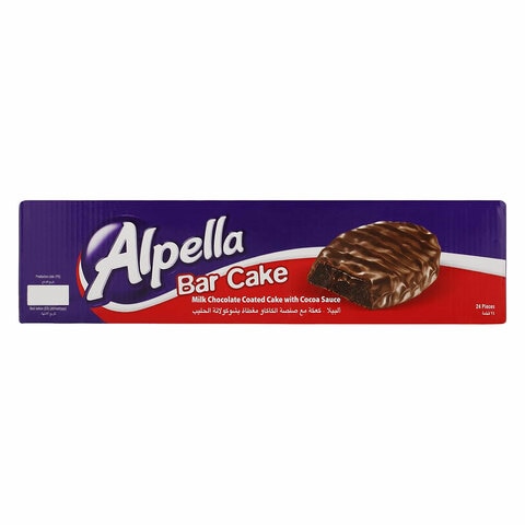 Ulker Alpella Cocoa Sauce Milk Chocolate Coated Bar Cake 40g Pack of 24 ...