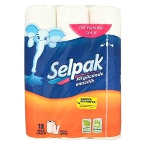 Selpak Super Absorbent Kitchen Paper Towel 3 Ply 12 Rolls price in UAE ...