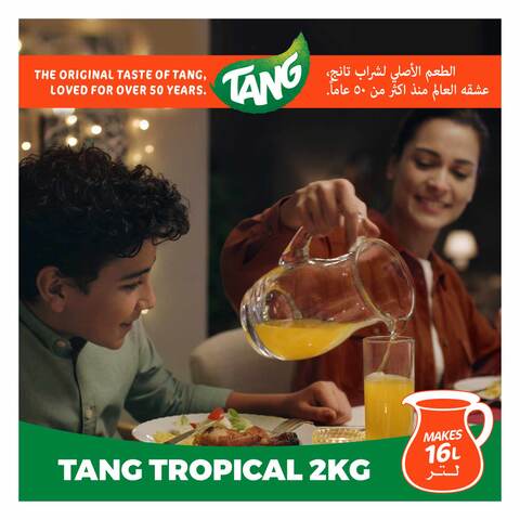Buy Tang Tropical Fruits Flavoured Powder Drink 2kg Tub, Makes 16L ...