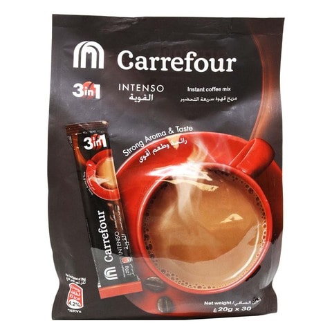 Carrefour 3-In-1 Intense Instant Coffee 20g Pack of 30 price in UAE ...