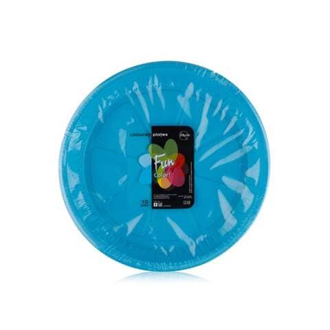 Fun Color Plate Blue 25cm Pack of 10 price in UAE | Carrefour UAE ...