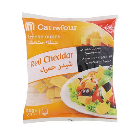 Carrefour Red Cheddar Cheese Cubes 200g price in Saudi Arabia ...