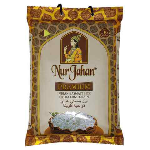 Nur Jahan Extra Long Grain Premium Indian Basmati Rice 5kg price in UAE ...