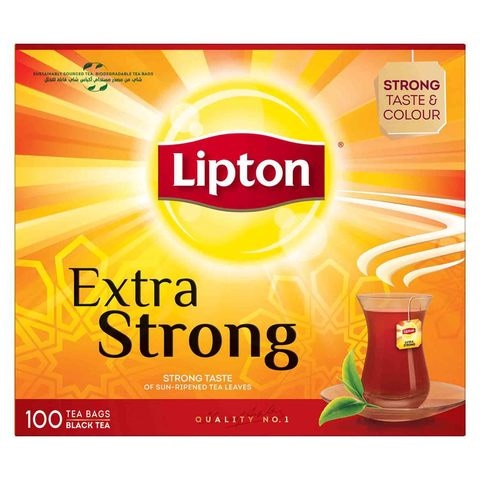 Lipton Extra Strong Black 100 Tea Bags price in UAE | Carrefour UAE ...