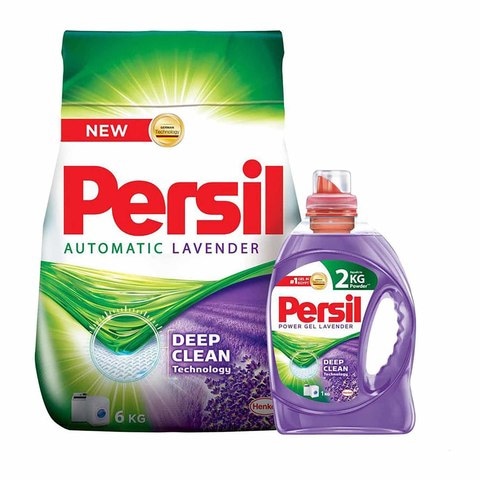 Persil Automatic Powder Detergent, Lavender - 6 kg + Power Gel ...