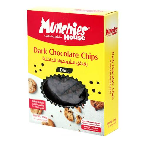Buy Munchies Dark Chocolate Chips 100GR Online - Shop Food Cupboard on ...