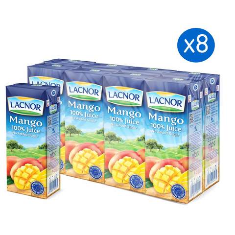 Lacnor Mango Juice 180ml Pack of 8 price in UAE | Carrefour UAE ...