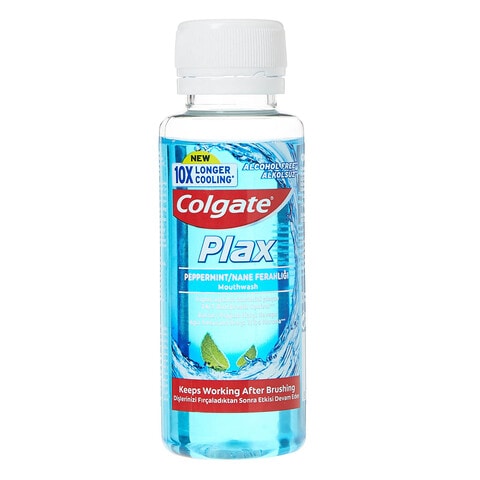 Colgate Plax Peppermint Mouthwash Blue 100ml price in UAE | Carrefour ...