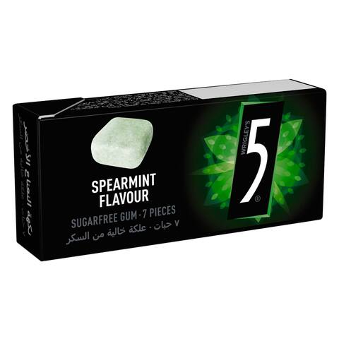 Buy 5 Gum - Spearmint Flavour Chewing Gum 14.4g Online - Shop Food ...