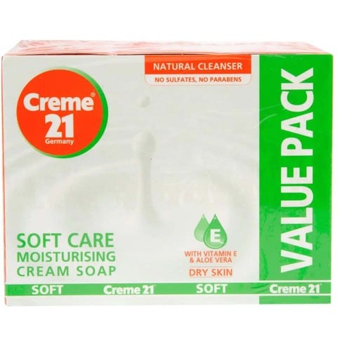 Creme 21 Soap Soft Care Moisturizing Soap Bar 125g x Pack of 4 price in ...