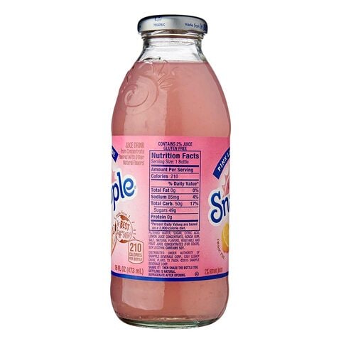 Snapple Pink Lemonade Nutrition Facts | Besto Blog