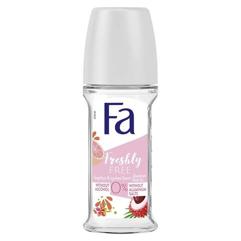 Fa Freshly Free Roll on Deodorant with Grapefruit and Lychee Scent - 50 ...