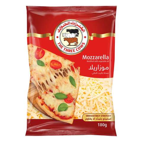 The Three Cows Shredded Mozzarella Cheese (Analogue)180g price in Saudi ...