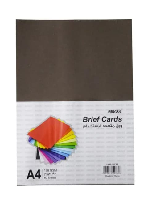 Buy Masco 50-Sheets A4 Plain Brief Card Paper, Brown Online - Shop ...