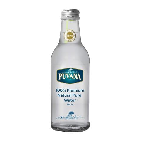 Puvana Natural Pure Water Glass Bottle - 240 ml Online | Carrefour Egypt