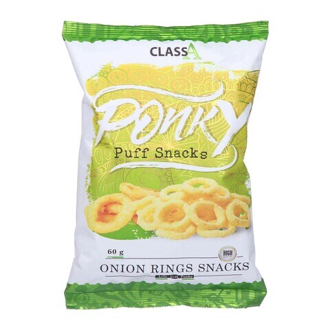 Ponky Onion Rings Puff Snacks - 60 gram price in Egypt | Carrefour ...