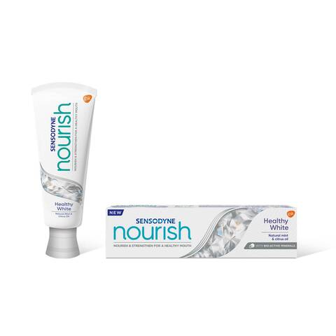 Sensodyne Nourish Healthy White Toothpaste Protects Whitens Teeth 75ml ...