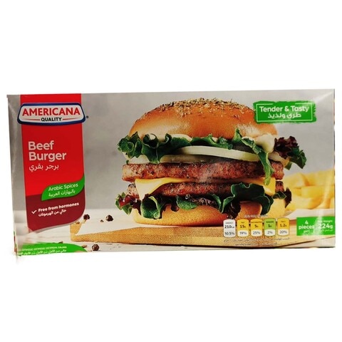 AMERICANA BEEF BURGER ARABIC SPICES 224G price in Kuwait | Carrefour ...