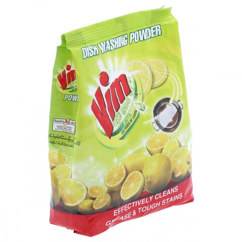 Vim Dishwashing Powder Polybag Lemon 400 gr