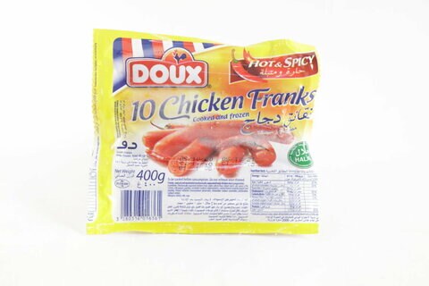 DOUX 10 CHICKEN FRANKS HOTSPICY 400G price in Kuwait | Carrefour Kuwait ...
