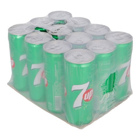 Buy 7Up Carbonated Drink Can 250 ml (Pack of 12) Online | Carrefour ...