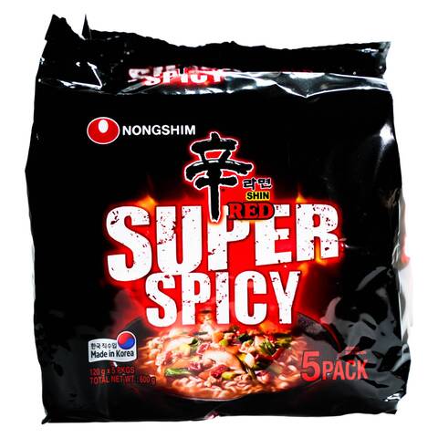 Nongshim Shin Red Super Spicy 120g Pack of 5 price in UAE | Carrefour ...