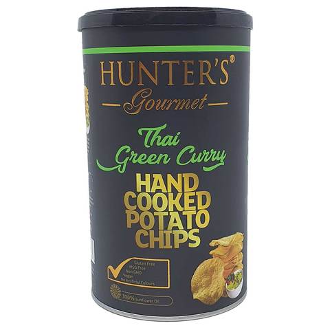 Hunters Gourmet Hand Cooked Potato Chips With Thai Green Curry 150g ...