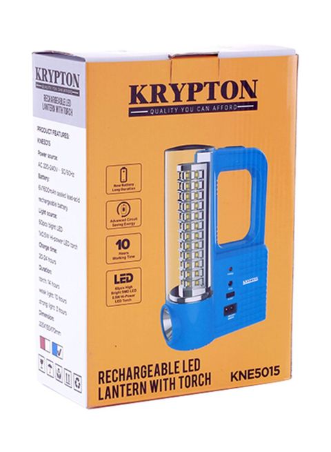 KRYPTON Rechargeable LED Lantern With Torch Blue 2watts price in UAE ...