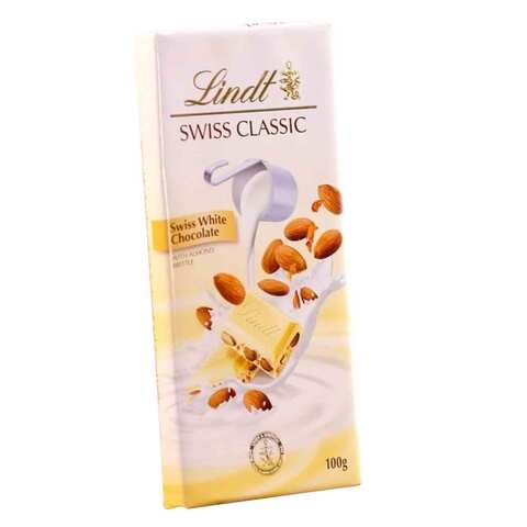 Buy Lindt Lindor Swiss Classic White Chocolate With Almond Brittle 100g ...