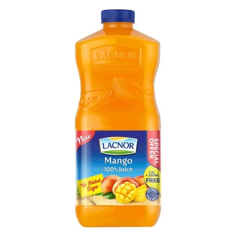 سعر Lacnor Mango 100% Juice 1.5L+250ml فى الامارات | كارفور الامارات ...