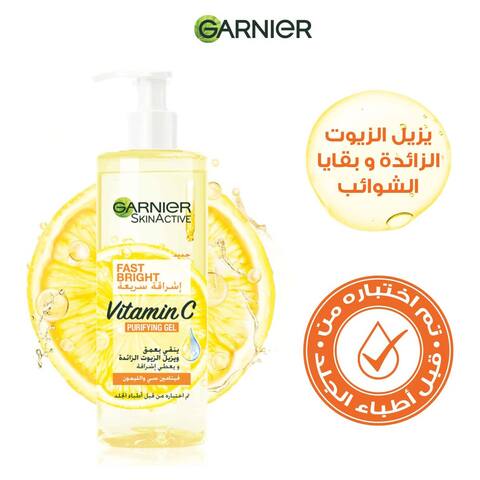 Garnier Skinactive Fast Bright Vitamin C Purifying Gel Wash - 400 Ml ...