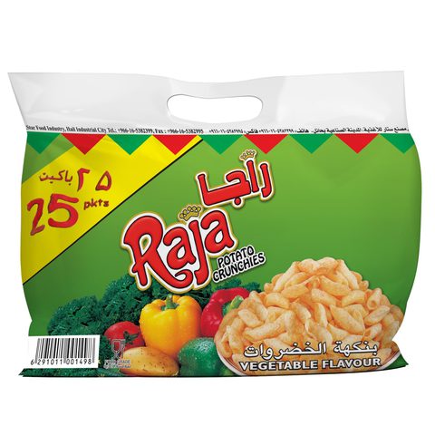 Raja Potato Crunchies Vegetable Flavour 15g Pack of 25 price in UAE ...