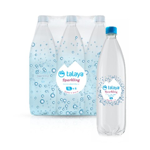 Buy Talaya Sparkling Water Bottle 1L X6 Online - Shop Beverages on Carrefour Lebanon