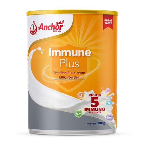 Anchor Immune Plus Fortified Full Cream Milk Powder 900g price in UAE ...