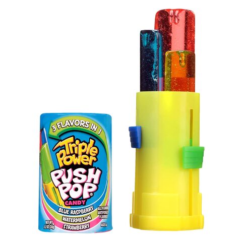 Buy Bazooka Triple Power Push Pop Cola Raspberry And Strawberry Candy ...