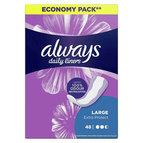 Always Daily Liners Extra Protect - Large - 48 Pads price in Egypt ...