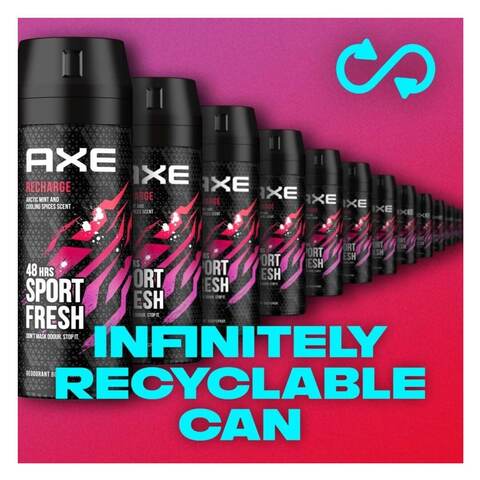 Axe Recharge Sport Fresh Deodorant Body Spray Clear 150ml Online ...