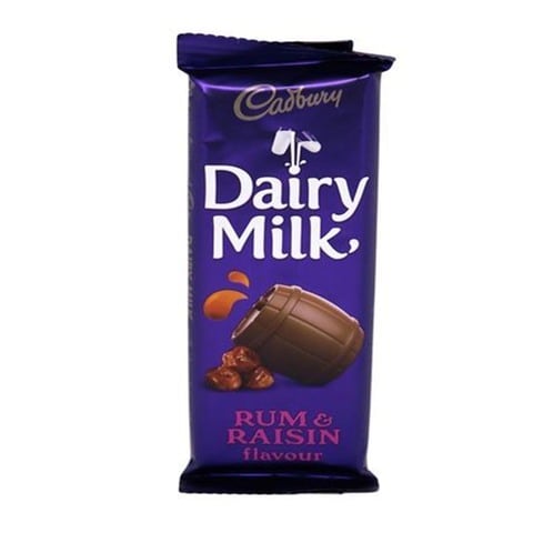 Buy Cadbury Dairy Milk Rum And Raisin Chocolate 80g Online - Carrefour ...
