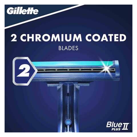 Buy Gillette Blue II Plus Men's Disposable Shaving Razor 5 Piece Online ...