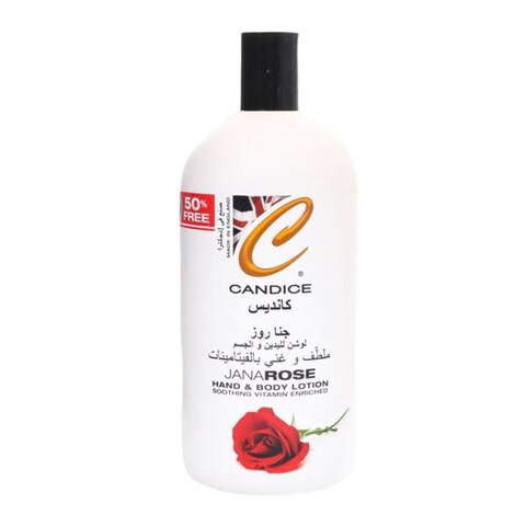 Candice hand body lotion jana rose 500 ml + 50% free price in Saudi ...